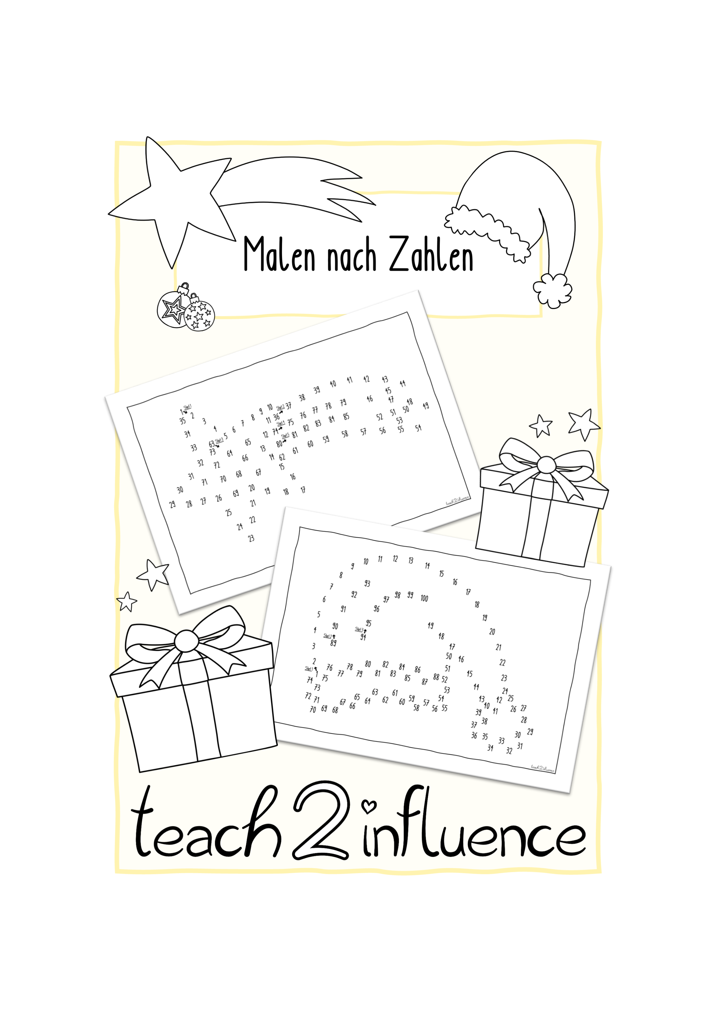 Malen nach Zahlen - Weihnachten – teach2influence